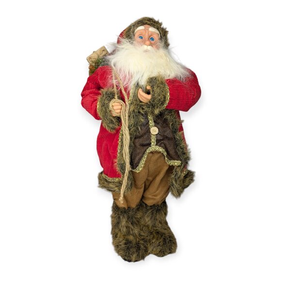 Unknown | Holiday | Christmas Santa Claus Figure 235 Tall Rustic Old ...